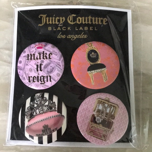 Juicy Couture | Accessories | Juicy Couture Black Label Pins Set | Poshmark